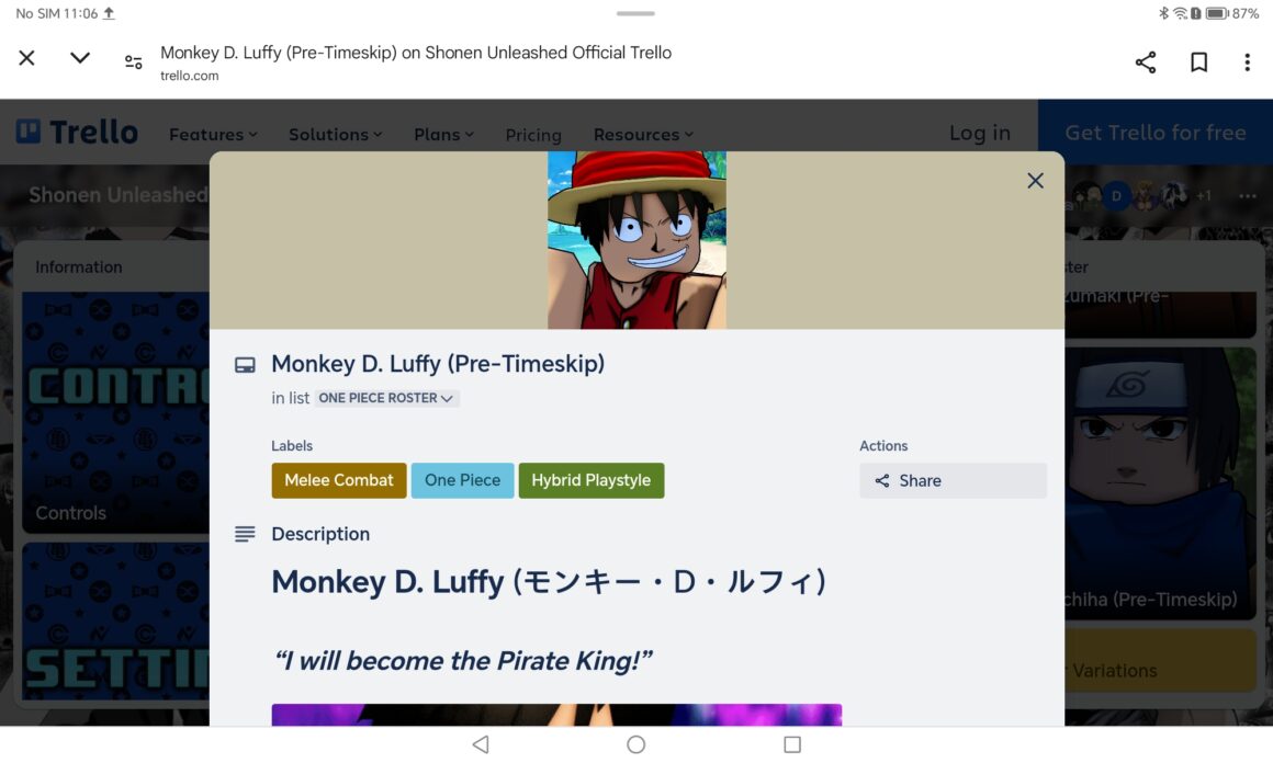 Shonen Unleashed Official Discord and Trello Links - Playoholic