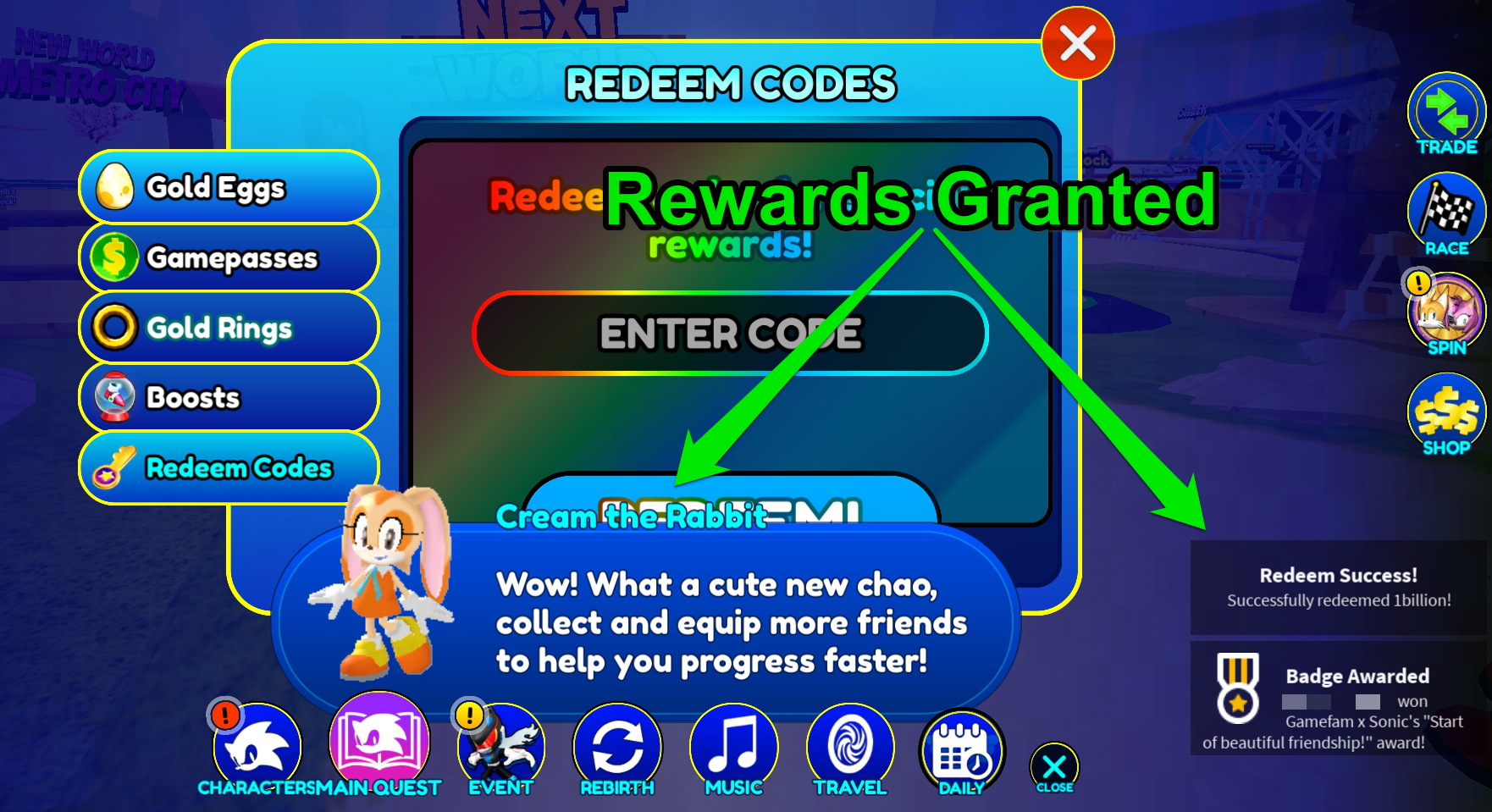 Sonic Speed Simulator Codes October 2025