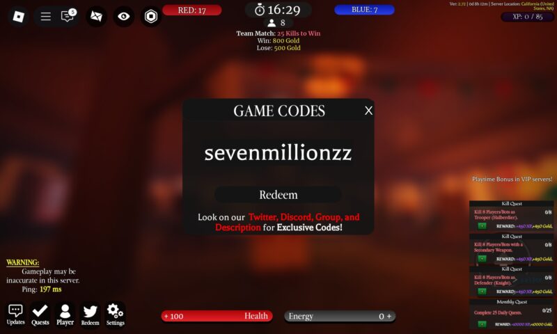 Call of Chivalry Codes April 2026